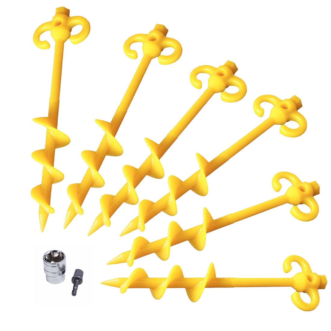 SUPAPEG - Sand Screw Peg 6 x (15mm x 300mm) Kit - A247 Gear